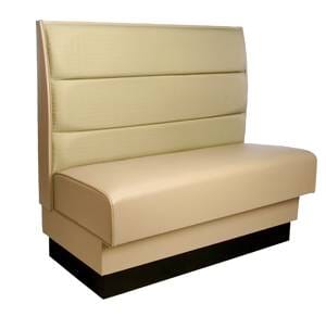 Three Horizontal Channel Back Restaurant Booth