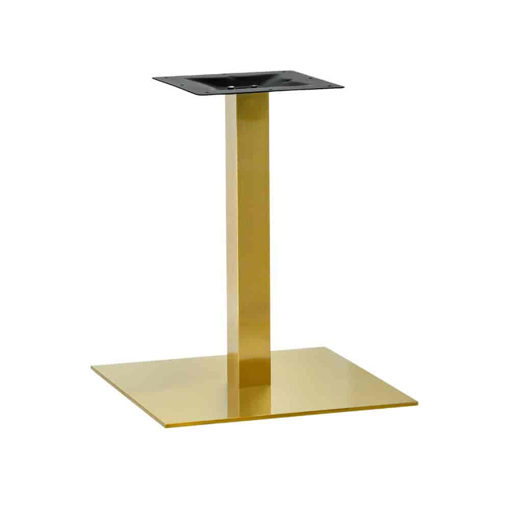 Contemporary Indoor/Outdoor Metal Square Table Base in Black (18” x 18")