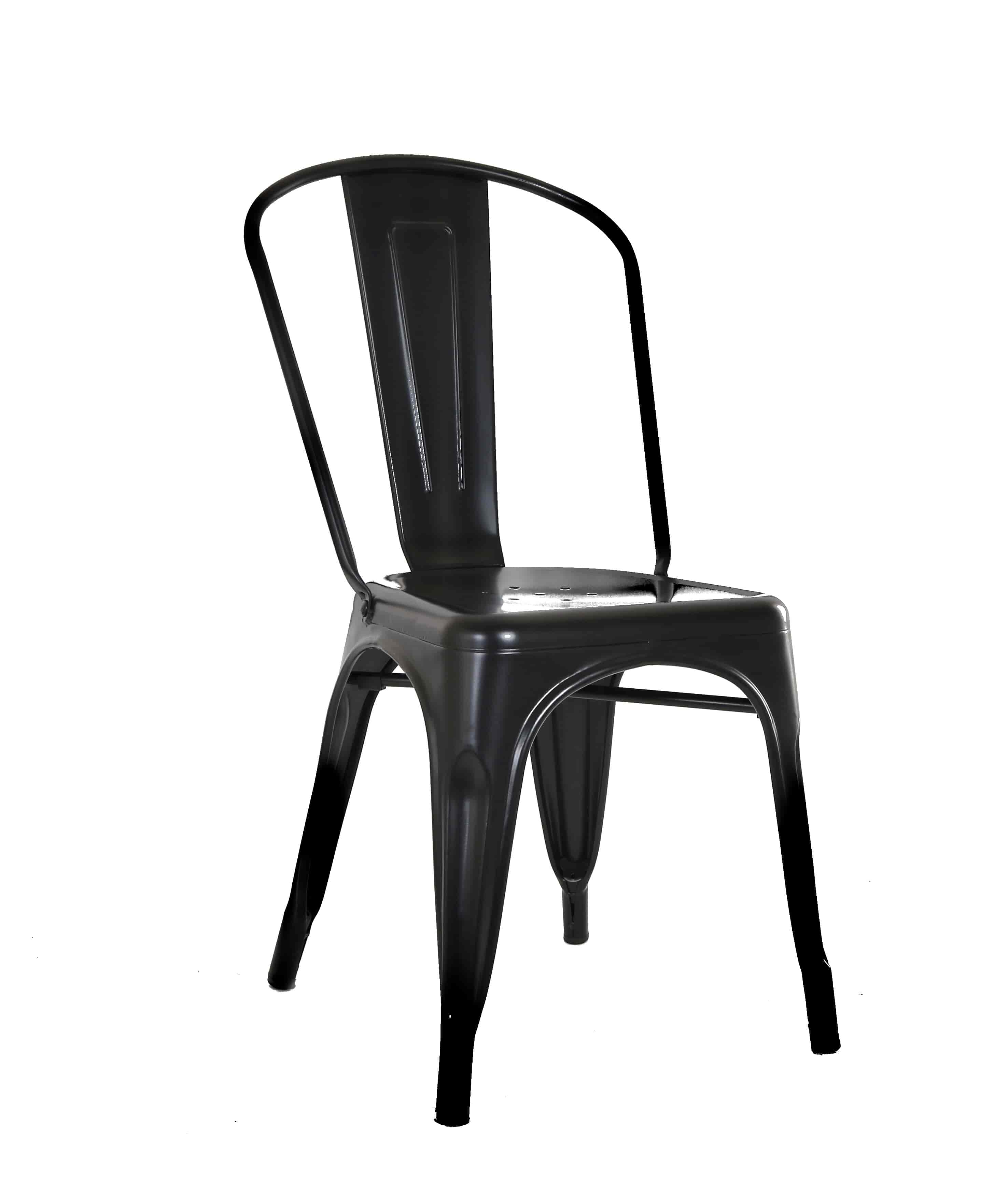 Stackable Indoor Steel Chair - Black Finish